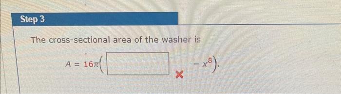Solved The cross-sectional area of the washer is | Chegg.com
