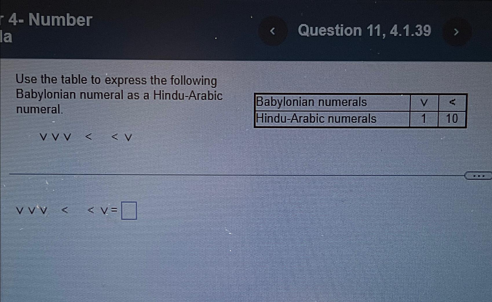 Solved 4- ﻿NumberQuestion 11, 4.1.39Use the table to express | Chegg.com