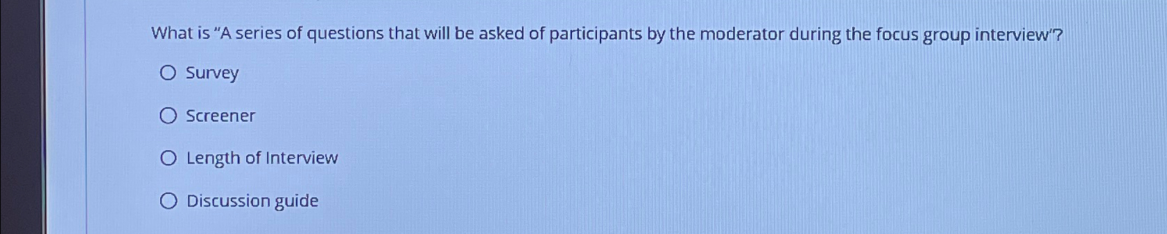 Solved What is "A series of questions that will be asked of | Chegg.com