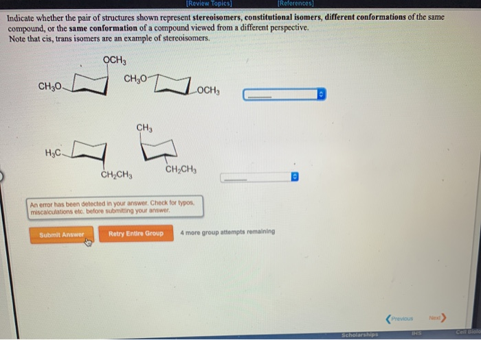Solved [Review Topics) (References Indicate whether the pair | Chegg.com