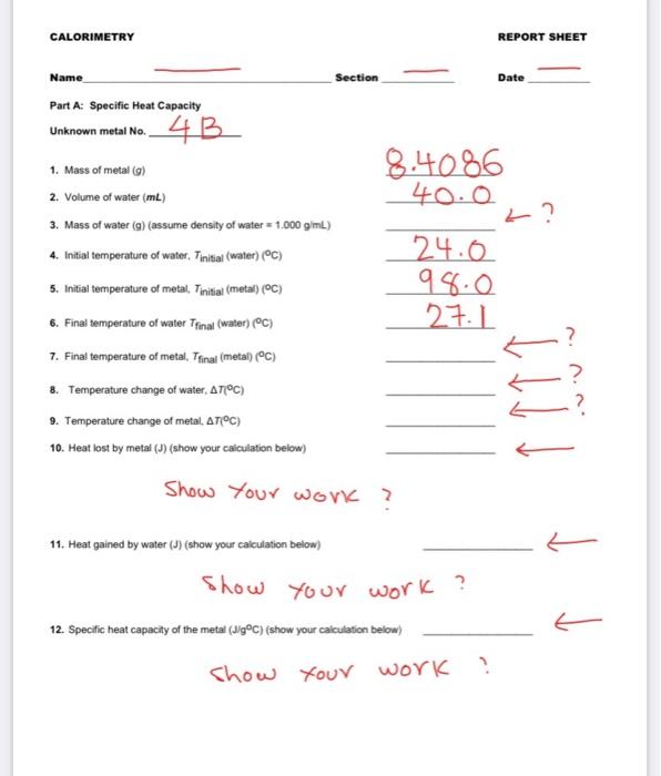 Solved EXPERIMENTAL PROCEDURE PART A: DETERMINATION OF THE | Chegg.com