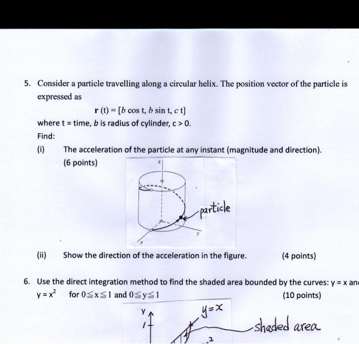Solved 5. Consider a particle travelling along a circular | Chegg.com