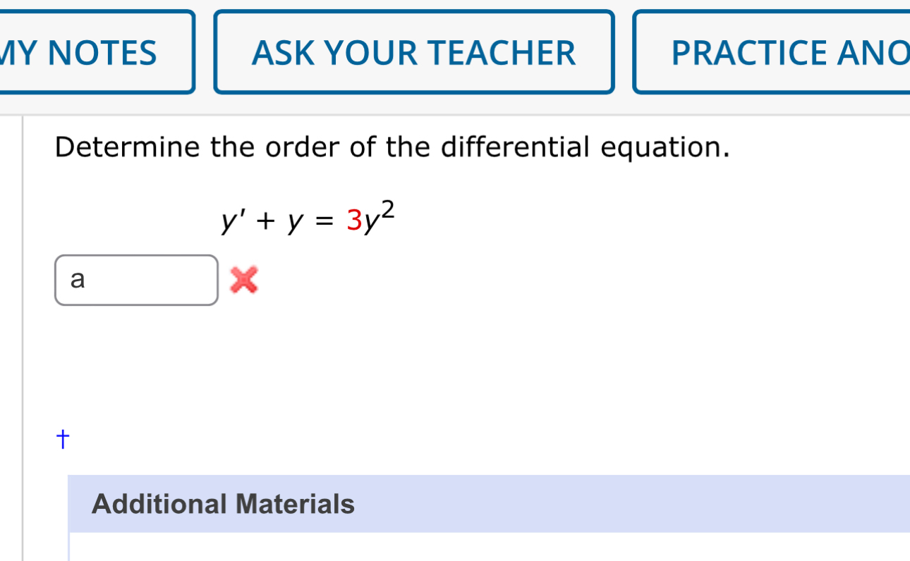 Solved ASK YOUR TEACHERDetermine the order of the | Chegg.com