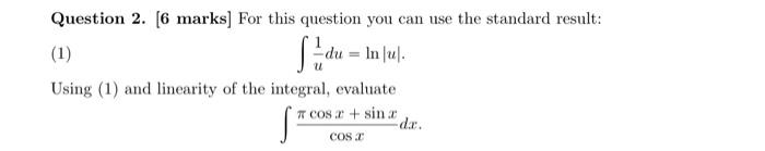Solved Question 2 6 Marks For This Question You Can Use 3606