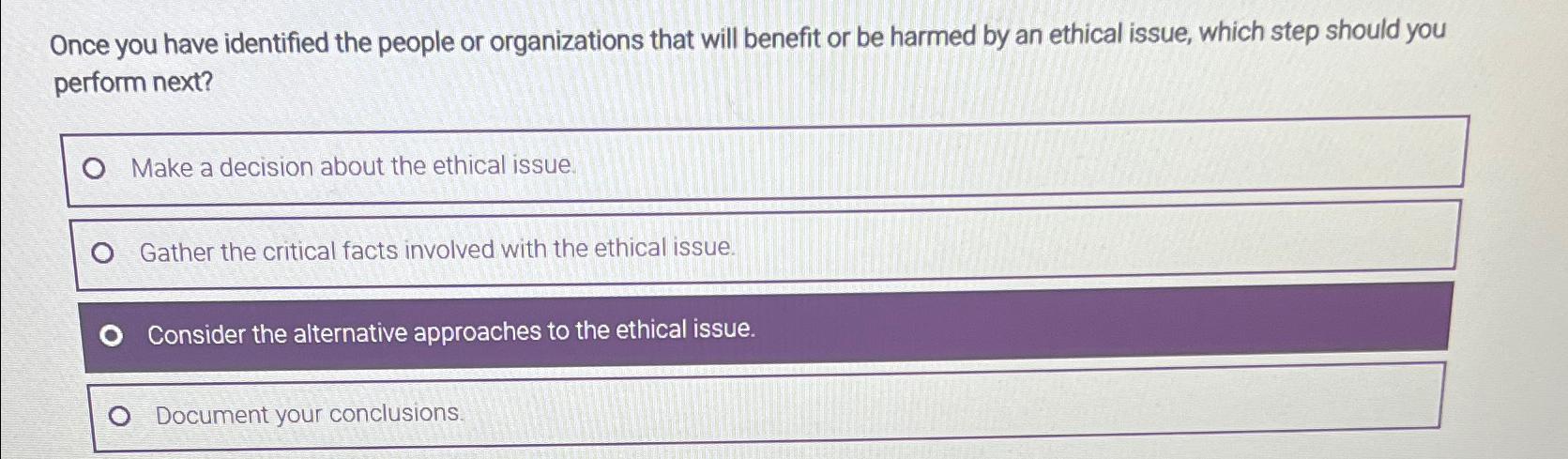Solved Once you have identified the people or organizations | Chegg.com