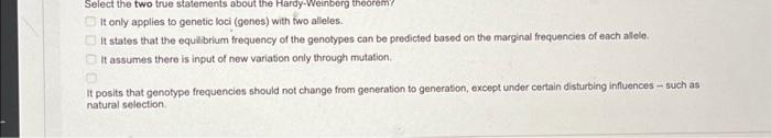 Solved Select the two true statements about the | Chegg.com