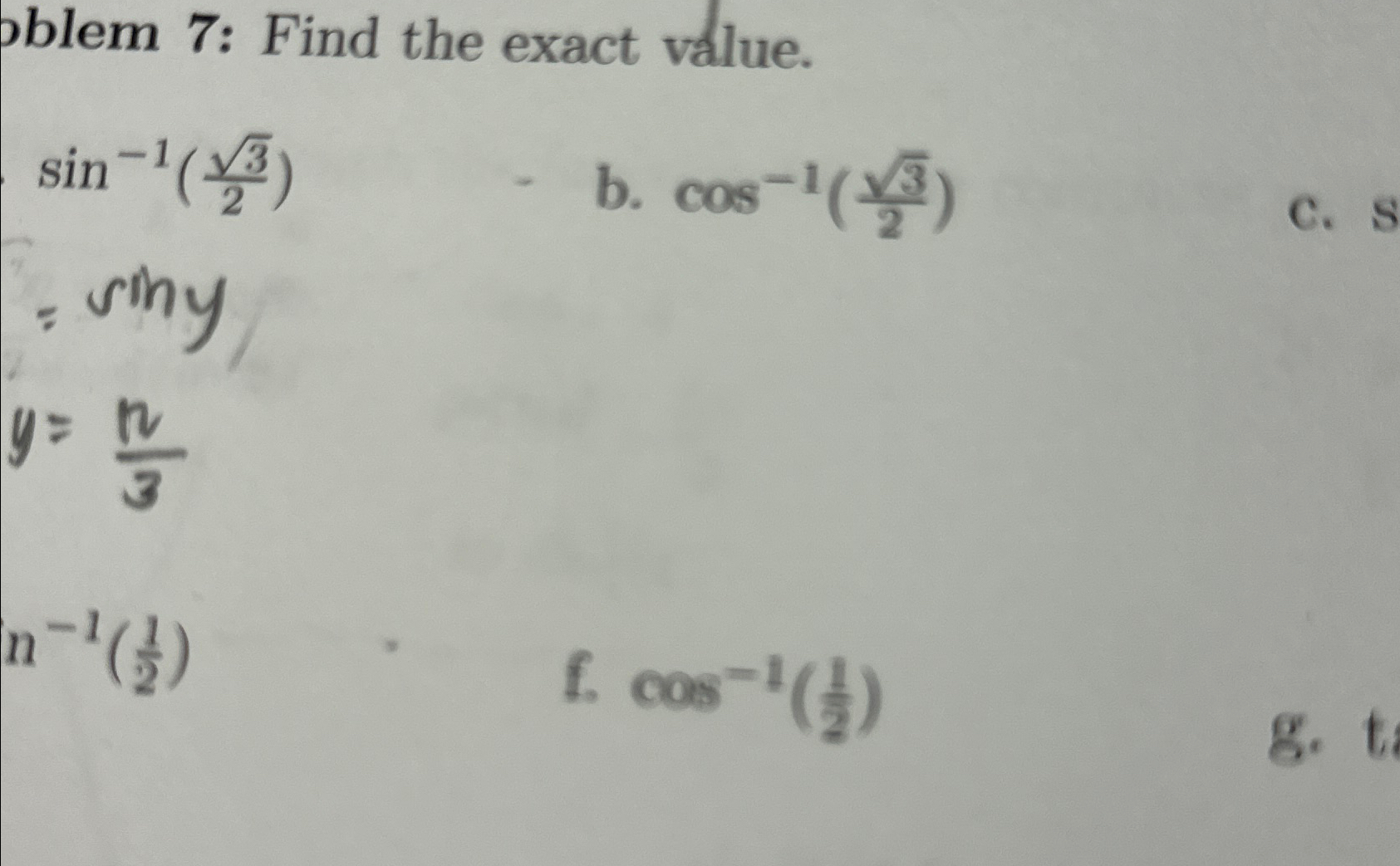 Solved bblem 7: Find the exact value.sin-1(322) | Chegg.com