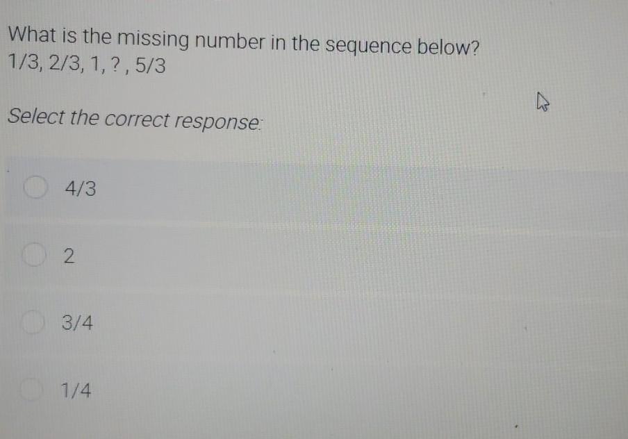 Solved What is the missing number in the sequence below? | Chegg.com