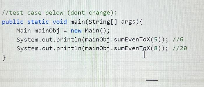 Solved Write a method header on line two with the following | Chegg.com