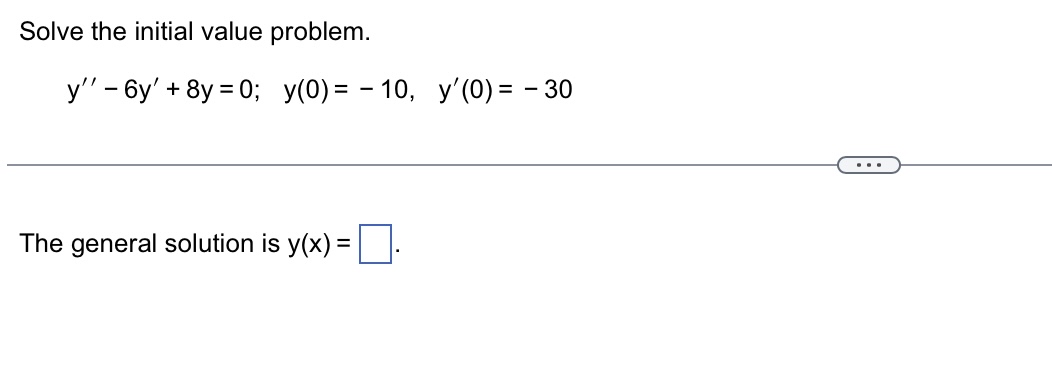 Solved Solve the initial value | Chegg.com