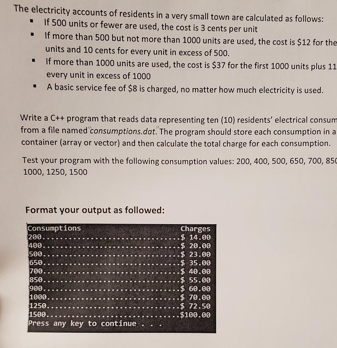 Solved 1 The electricity accounts of residents in a very | Chegg.com
