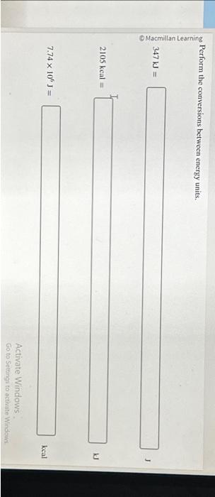 Solved Perform the conversions between energy units. | Chegg.com