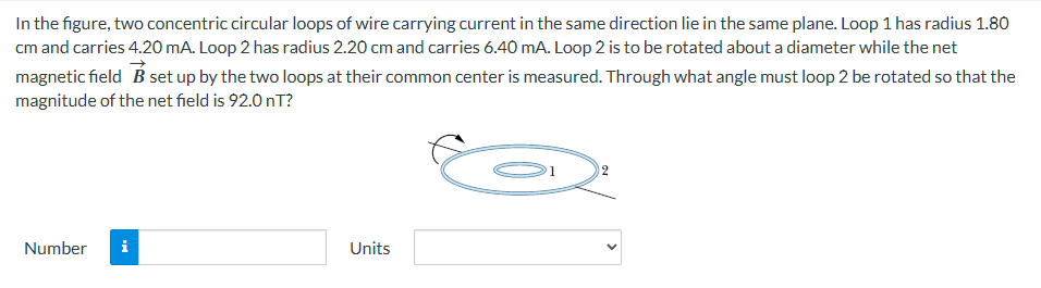 Solved In the figure, two concentric circular loops of wire | Chegg.com