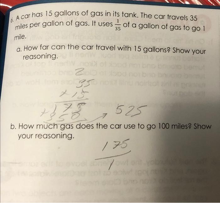 Solved 6 A Car Has 15 Gallons Of Gas In Its Tank The Car Chegg