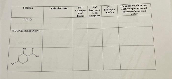Formula H₂N N(CH3)3 H₂CC(CH3)OCH(OH)NH2 NH₂ OH Lewis | Chegg.com