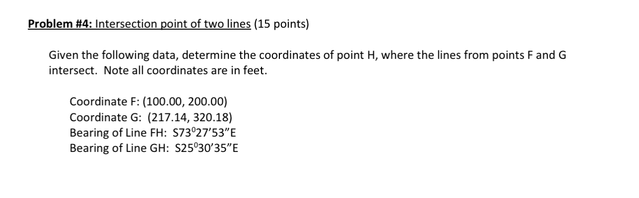 Solved Problem #4: Intersection point of two lines (15 | Chegg.com