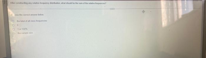 Solved A constructing any volative frequency distribution, | Chegg.com
