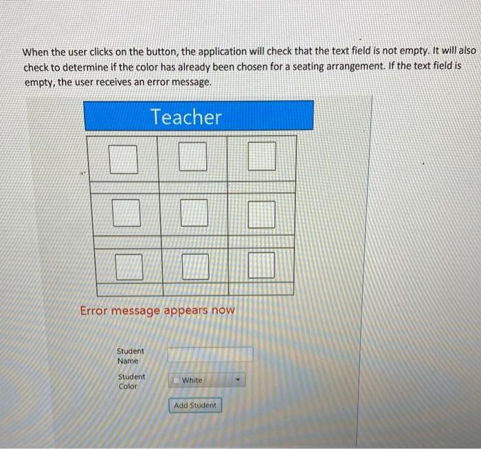Solved you will be creating a seating arrangement | Chegg.com