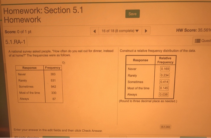 Solved Homework Section 5 1 Homework Save Score 0 Of 1 Pt