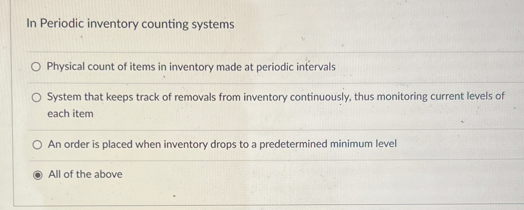 Solved In Periodic inventory counting systemsPhysical count | Chegg.com