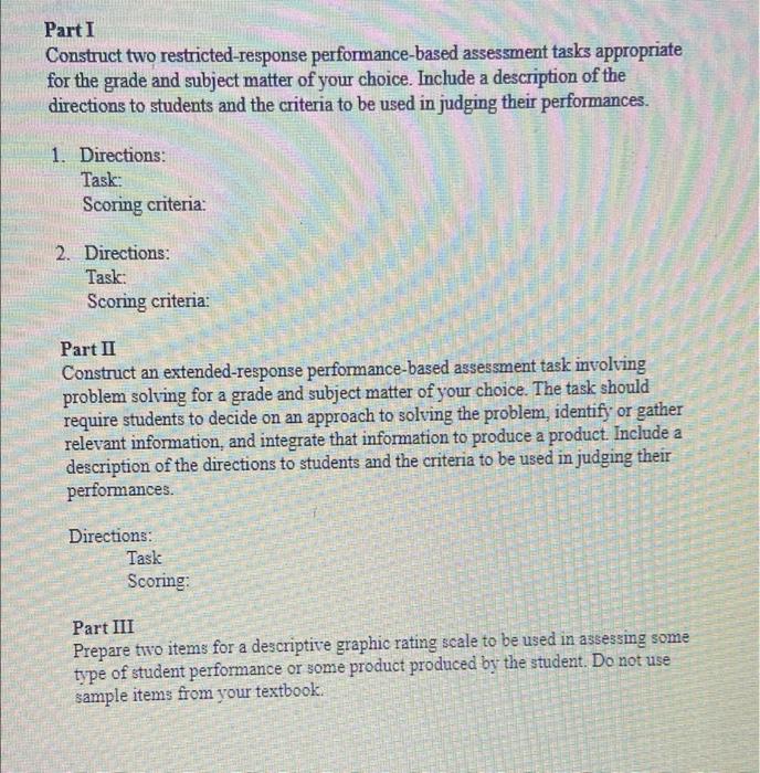 Part I Construct two restricted-response | Chegg.com