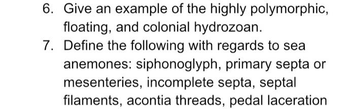 Solved 6. Give an example of the highly polymorphic, | Chegg.com
