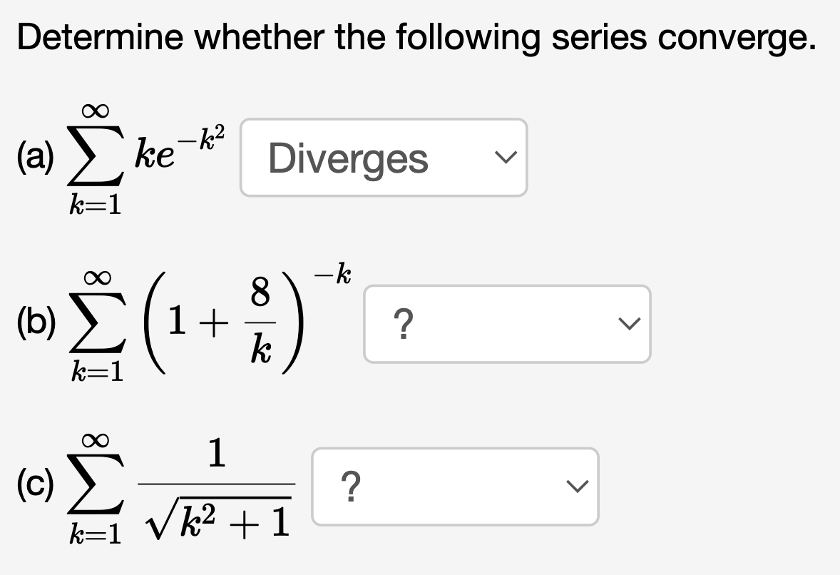 Solved Determine whether the following series | Chegg.com