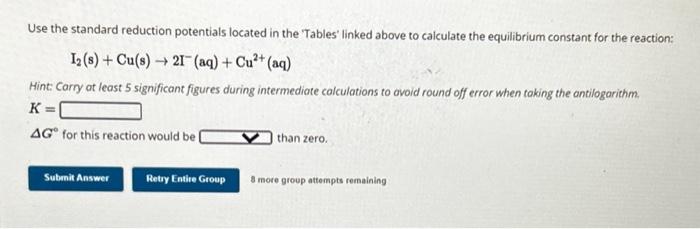 [Solved]: Use the standard reduction potentials located in