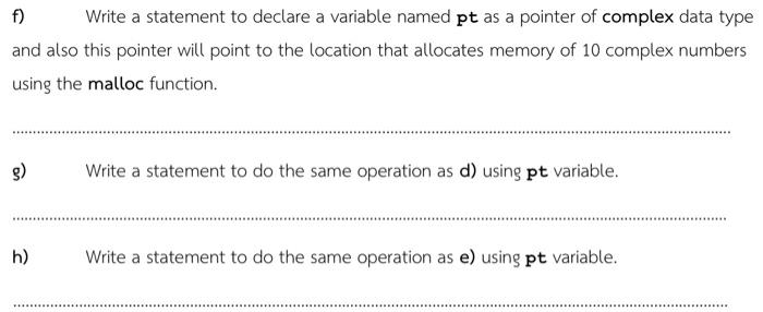 Solved Complete the C program of the following questions. a) | Chegg.com