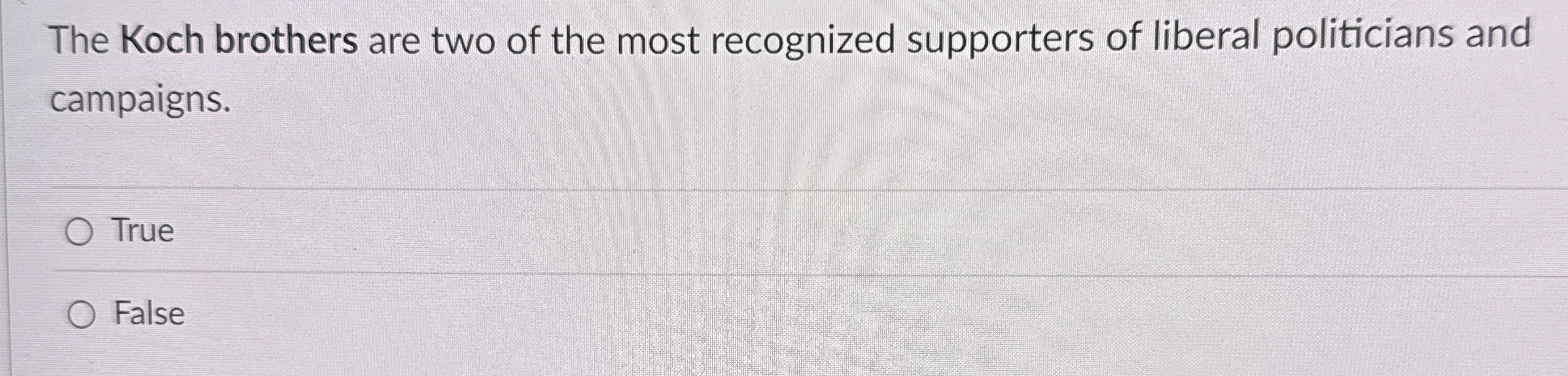 Solved The Koch brothers are two of the most recognized | Chegg.com