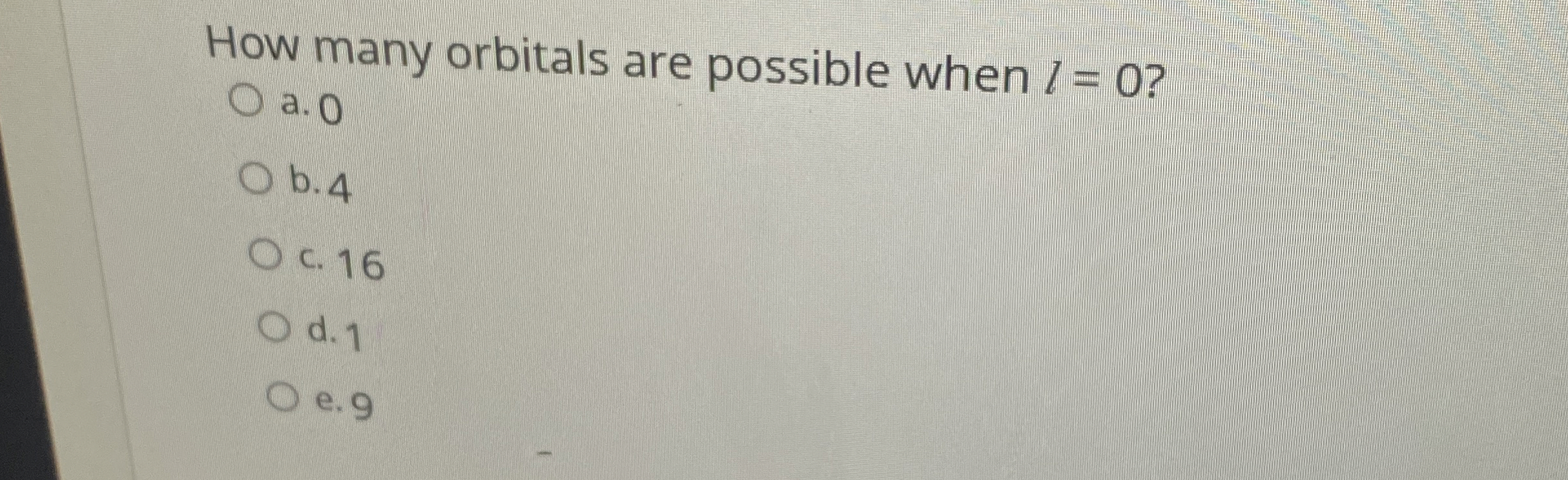 Solved How many orbitals are possible when | Chegg.com