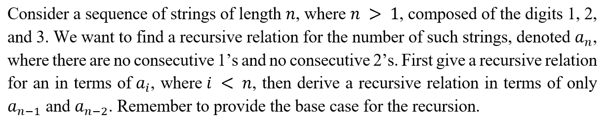 Solved Consider a sequence of strings of length n, ﻿where | Chegg.com