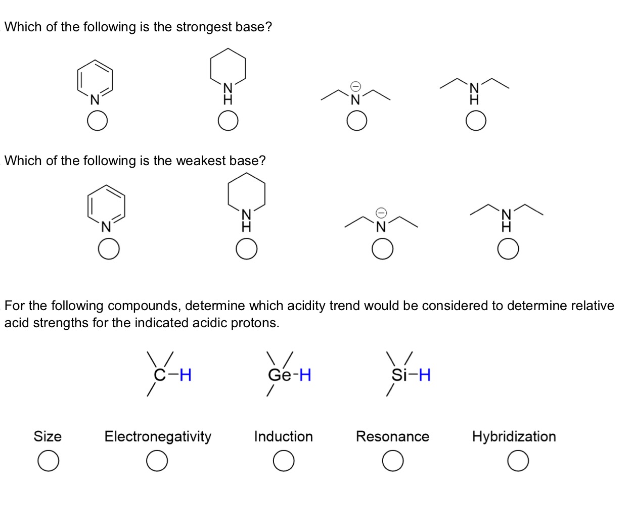 Solved Which of the following is the strongest BASE?Which of | Chegg.com