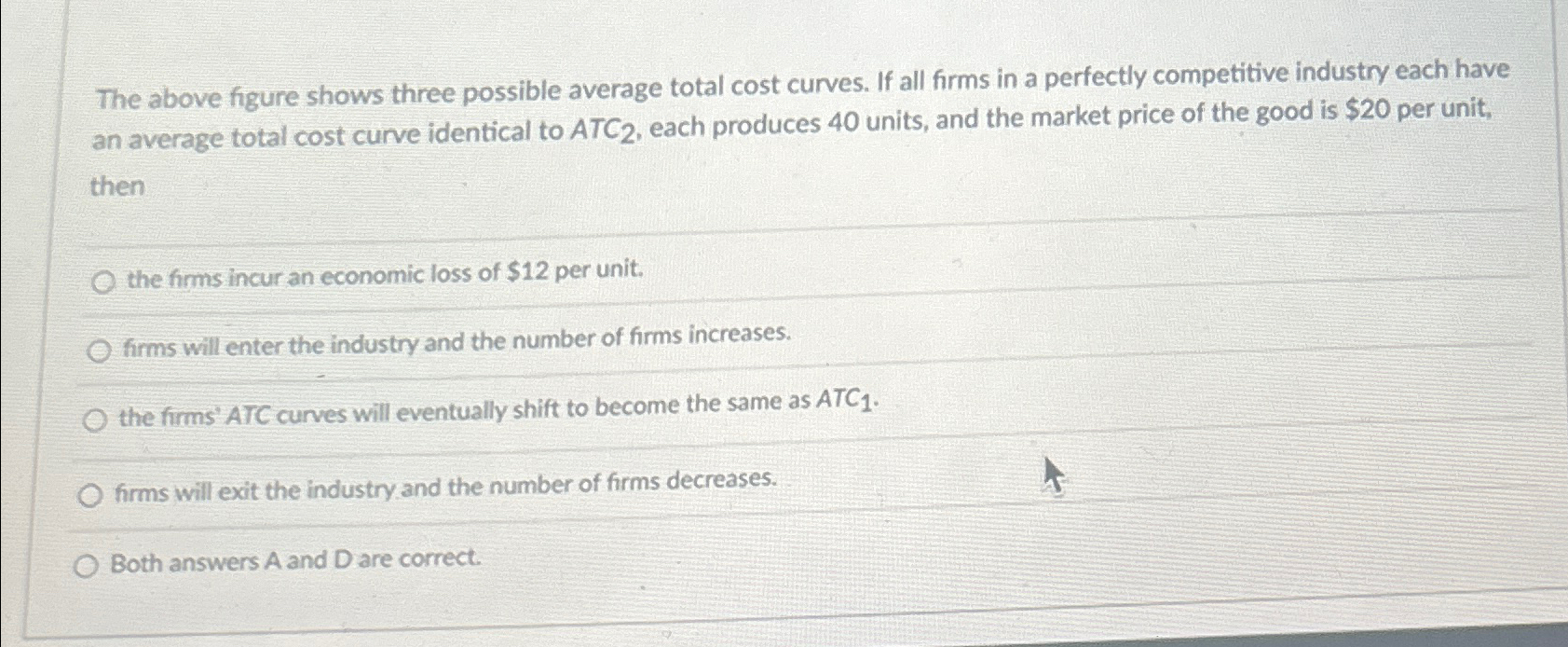 Solved The above figure shows three possible average total | Chegg.com