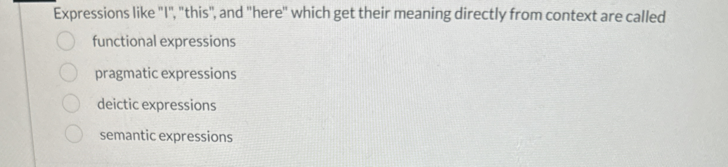 Solved Expressions like "I", "this", and "here" which get | Chegg.com