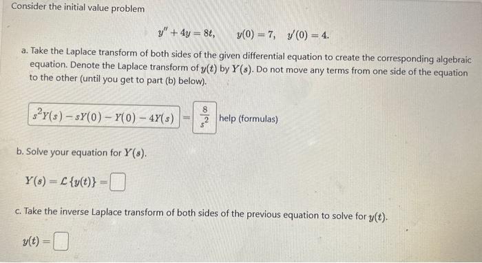 Solved Consider the initial value problem | Chegg.com