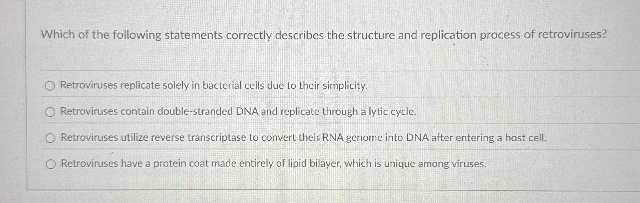 Solved Which of the following statements correctly describes | Chegg.com