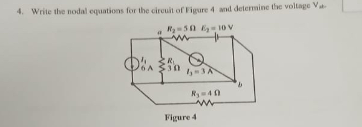 Solved Write the nodal equations for the circuit of Figure 4 | Chegg.com