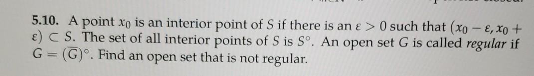 Solved open sets. 5.8. (a) Every closed set can be written | Chegg.com