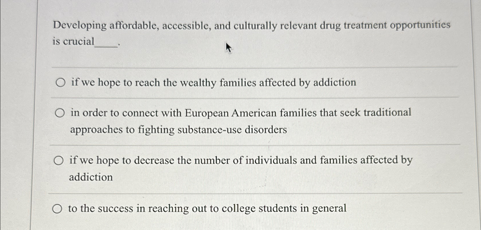 Solved Developing affordable, accessible, and culturally | Chegg.com