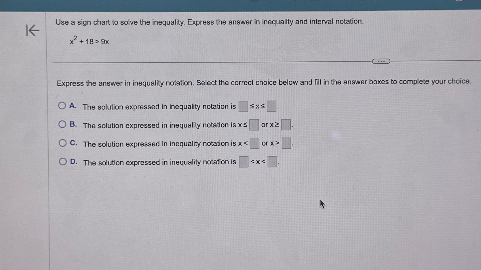 Solved Use a sign chart to solve the inequality. Express the | Chegg.com