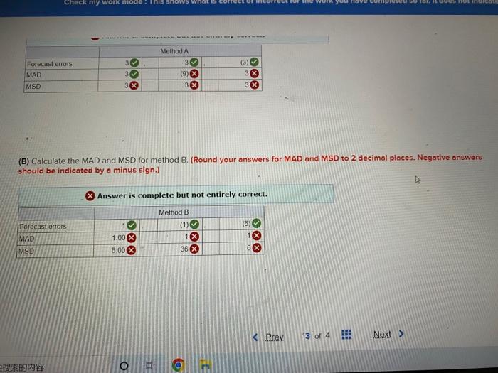Solved Compare two forecasting methods - method A and method | Chegg.com