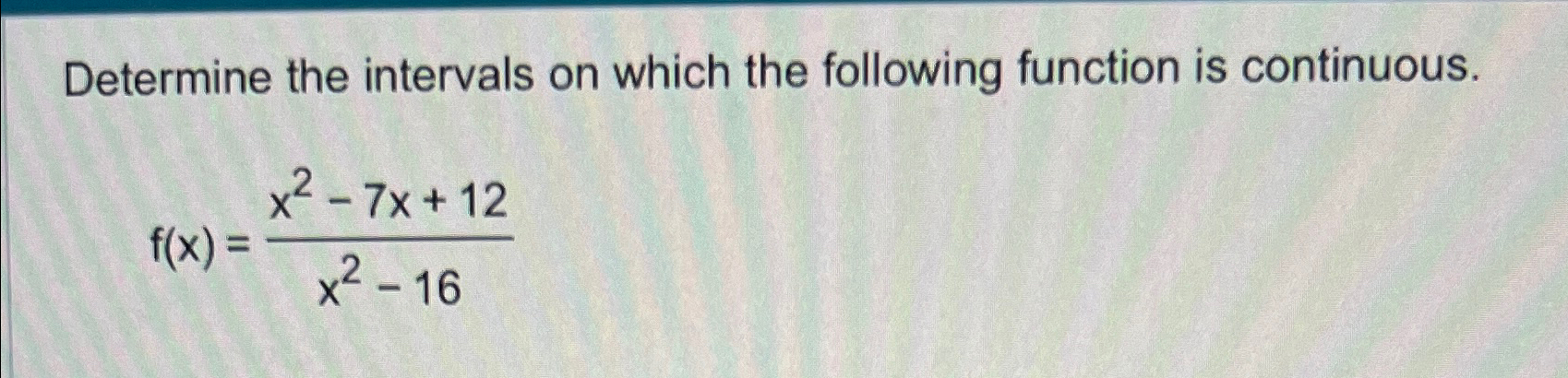 Solved Determine the intervals on which the following | Chegg.com