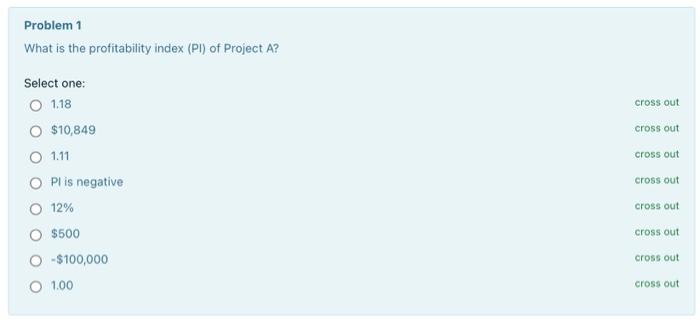 Solved Problem 1 You have the following projects available: | Chegg.com