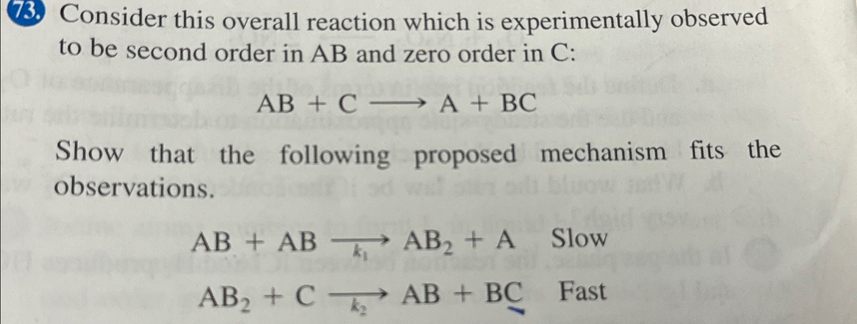 Solved (73. ﻿Consider this overall reaction which is | Chegg.com