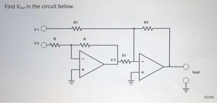 Solved Find Vout in the circuit below. | Chegg.com