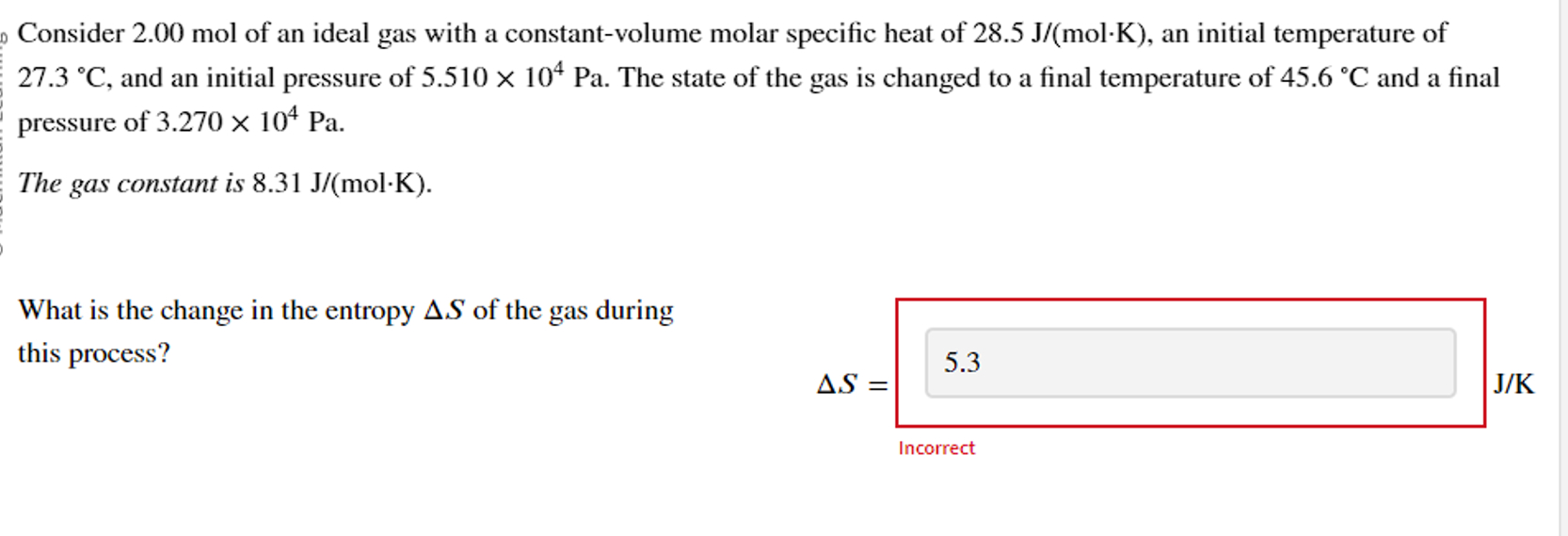 Solved Consider 2.00mol of an ideal gas with a | Chegg.com