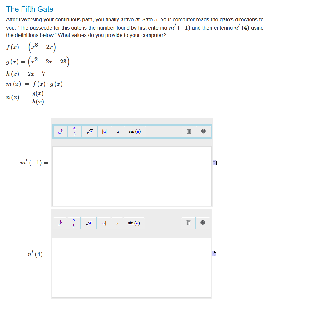 Solved The Fifth GateAfter traversing your continuous path, | Chegg.com