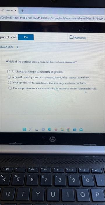 Solved Which of the options uses a mominal fevel of | Chegg.com