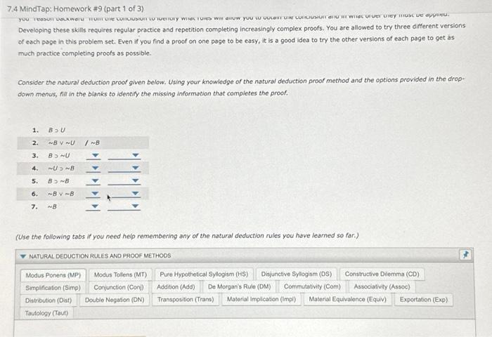 Solved 7.4 MindTap: Homework #9 (part 1 of 3 ) Developing | Chegg.com